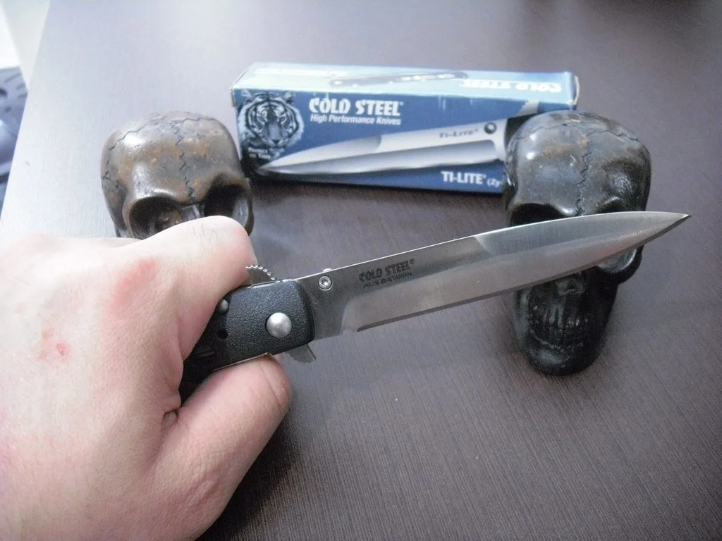 Canivete Cold Steel Ti lite 4 polegadas 26SP, Aus8a, Stiletto, Original ...