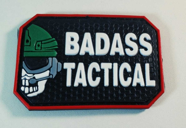 Patch Badass Tactical - 8 x 5 cm - Emborrachado