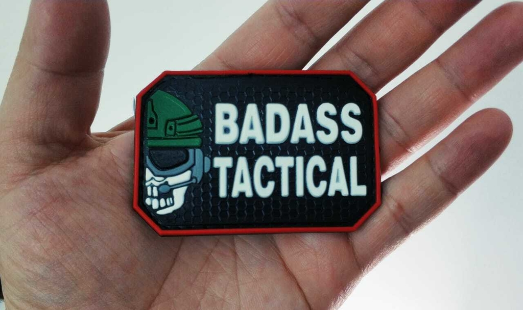 Patch Badass Tactical - 8 x 5 cm - Emborrachado