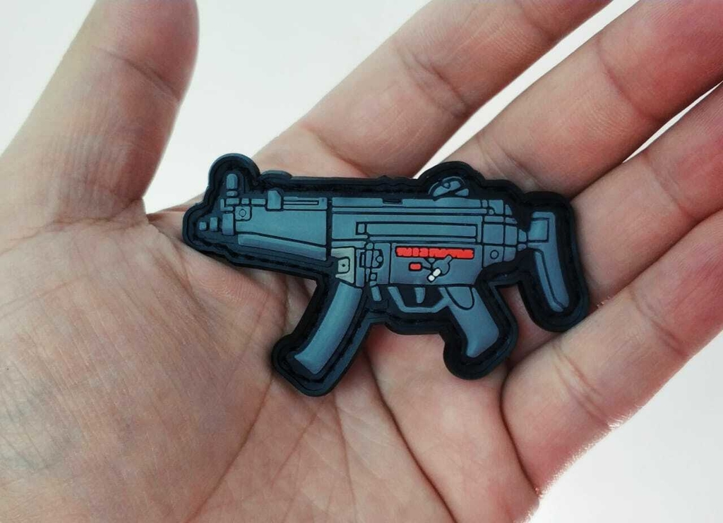 Patch Tactical HK Mp5 - 4,3 x 7,3 cm - Emborrachado