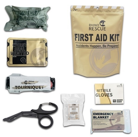 Trauma Kit IFAK básico com 07 acessórios RHINO RESCUE Primeiros ...