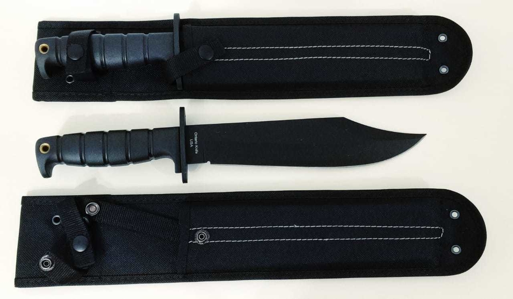 Faca Ontario SP10 Raider Bowie, Aço Carbono 1095, 7 mm espessura ...