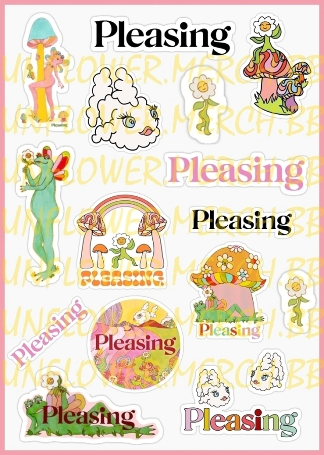 Plancha de Stickers Pleasing A4 para recortar