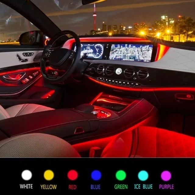 TIRA DE LED RGB AUTO SEISA MJ-12BT CAR ATMOSPHERE 3TIRA 22CM/CONTROL ...