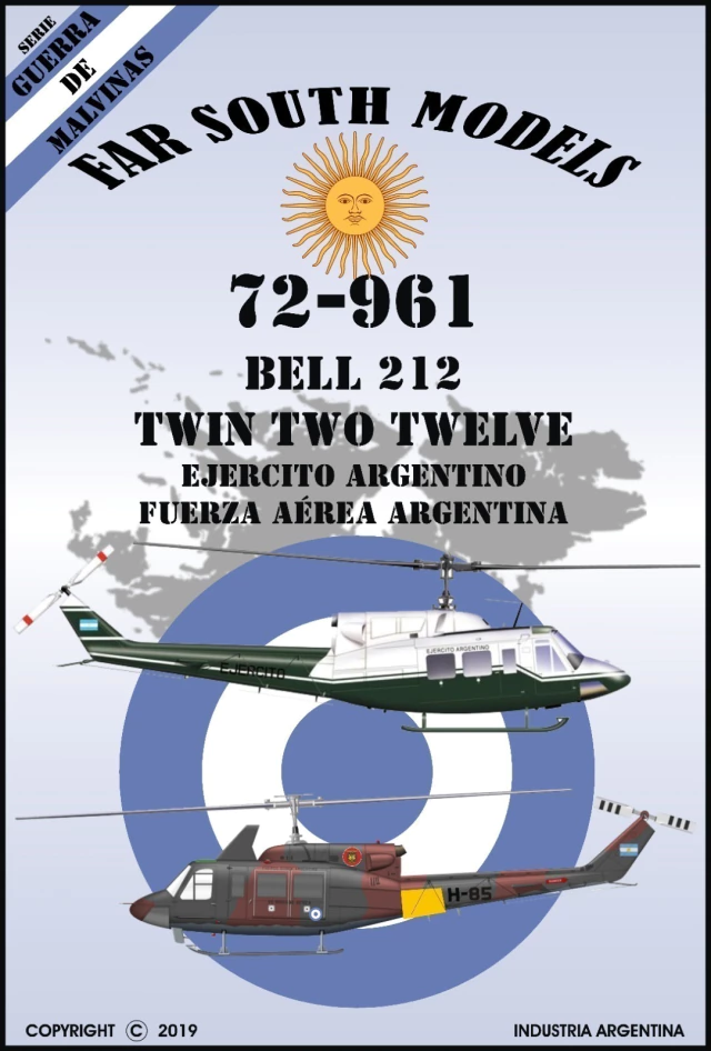 Far South Models 1/72 72-961 Bell 212 Twin Two Twelve Eje. Argentino ...