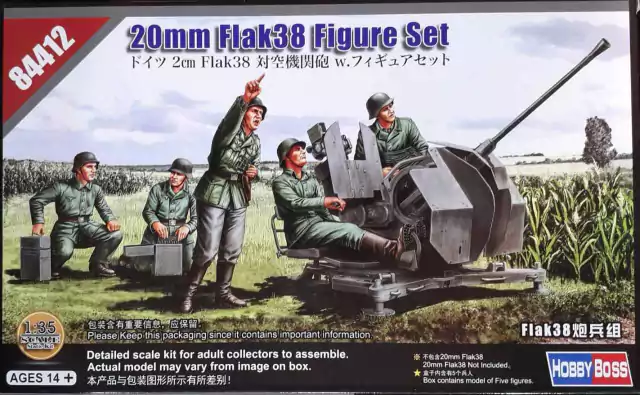 HOBBY BOSS 1/35 84412 20mm Flak38 Figure Set