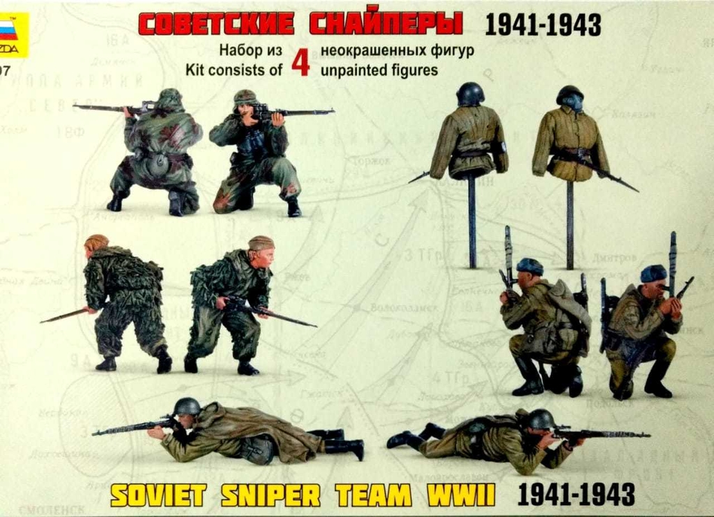 Zvezda 1/35 3597 Soviet Sniper Team - Hobbies Moron