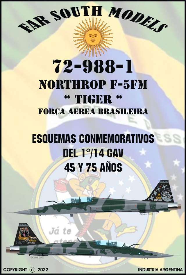 Far South Models 1/72 72-988-1 Northrop F-5FM Tiger Fuerza Aerea ...
