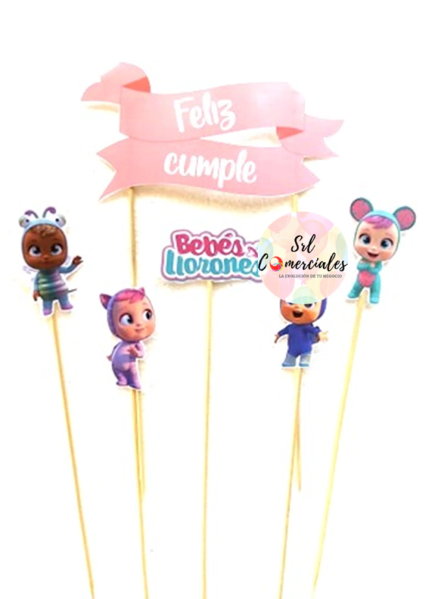 TOPPERS PARA TORTA BEBES LLORONES - Srl Comerciales