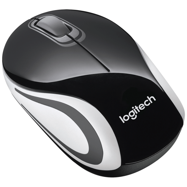 Mouse Mini Inalámbrico Logitech Color Collection M187 Negro