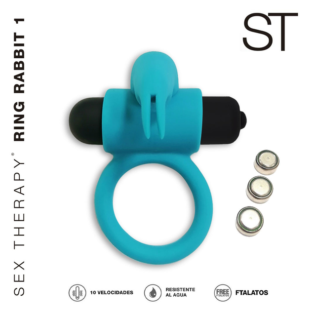 RING RABBIT BLUE 1 - PILAS - Comprar en Divino Placer