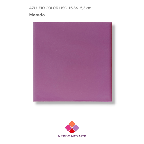 Azulejo 15,3x15,3 Morado ACUARELA
