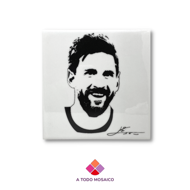 Azulejo decorado Messi