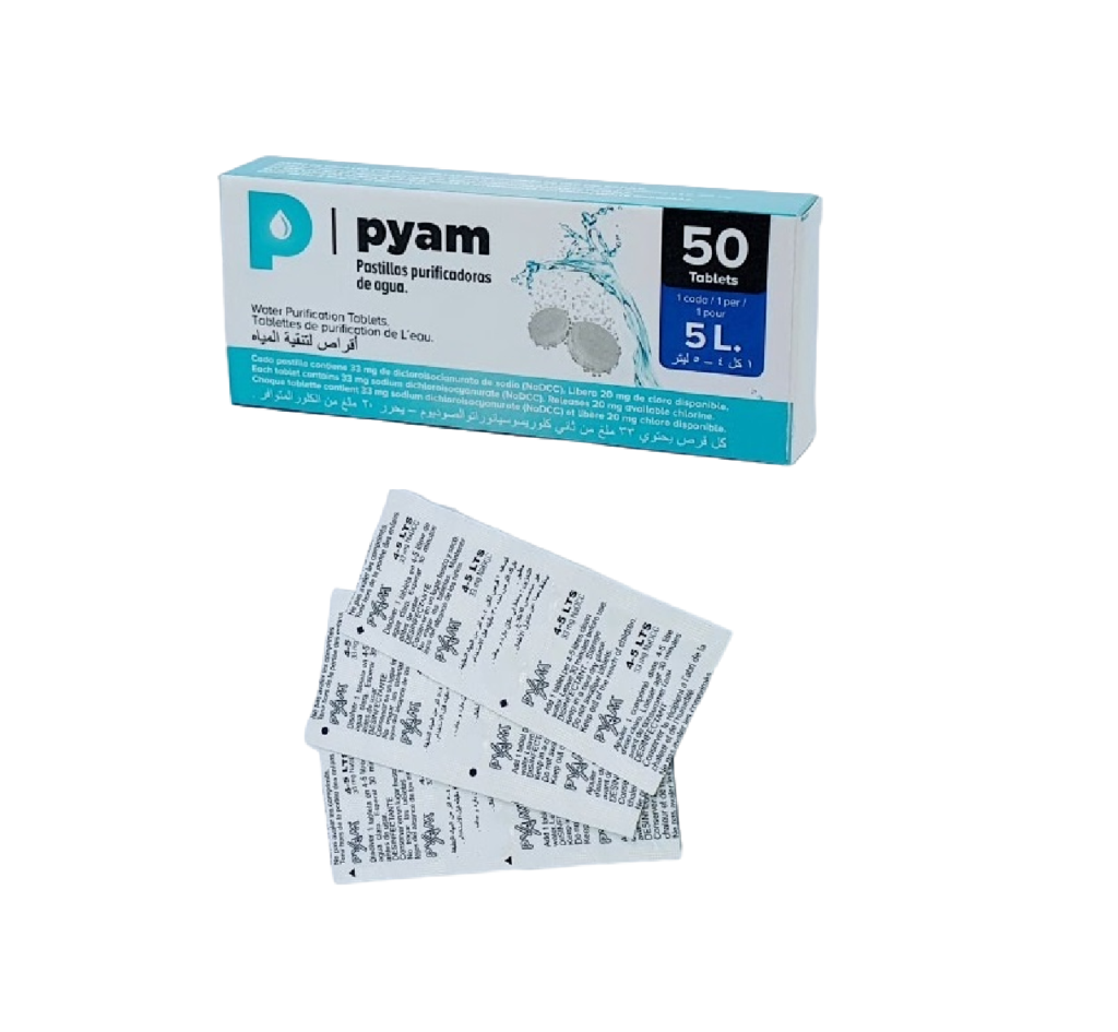 Pastillas Potabilizadoras de Agua Pyam - Gun Store Ar