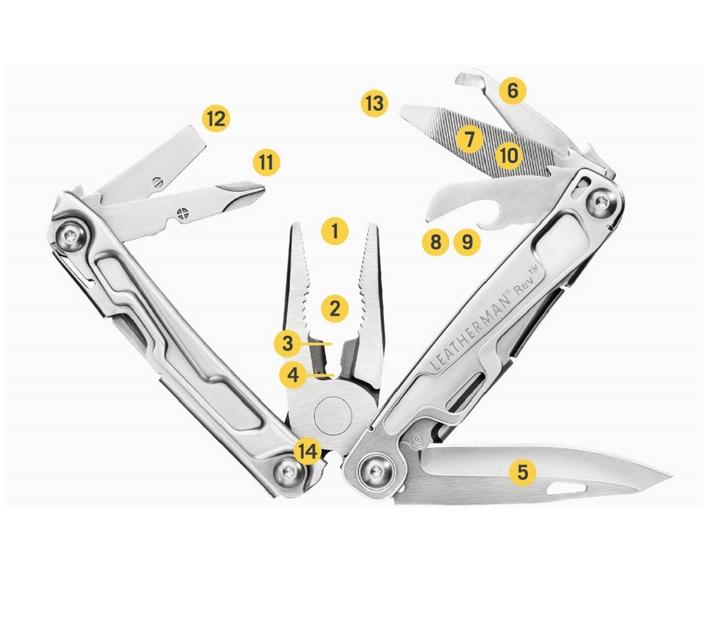Pinza multiherramienta Leatherman REV 14 usos