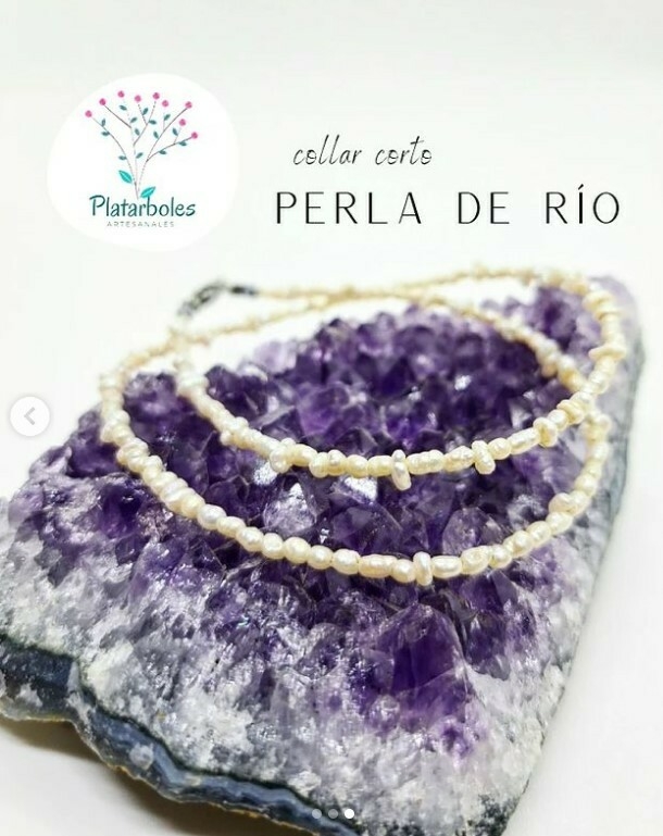 Collar corto Perla de Río - Comprar en Platarboles