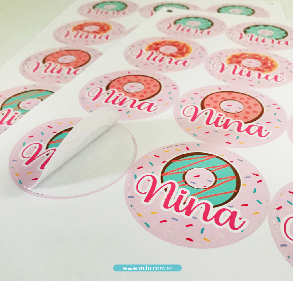 Stickers Troquelados (hoja A4) - Milu Diseño