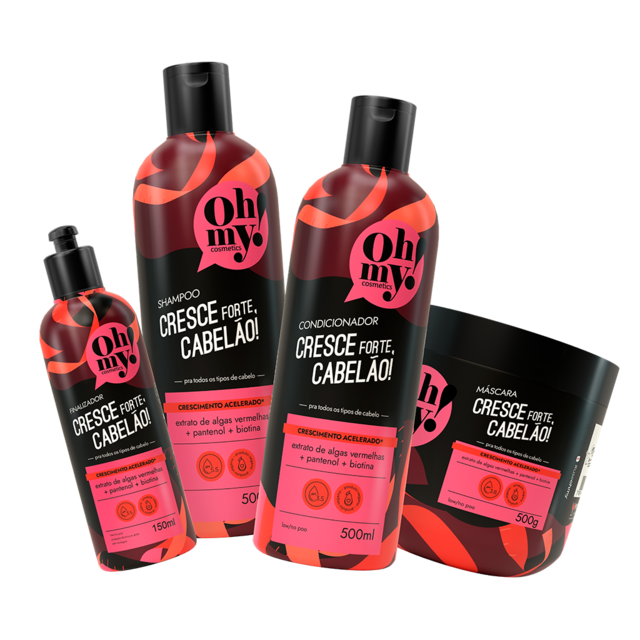 Kit Cresce forte, cabelão! 500ml - Oh My! Cosmetics