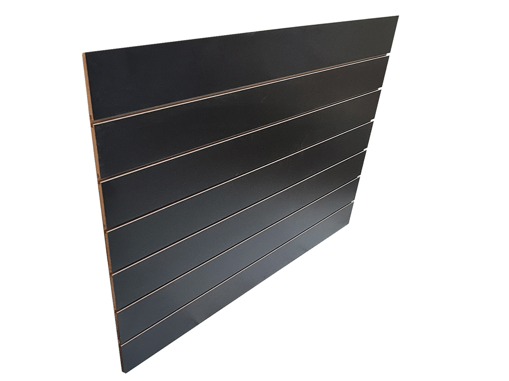 Panel Ranurado Negro 1.20x90 Practiwall Mdf Pintado