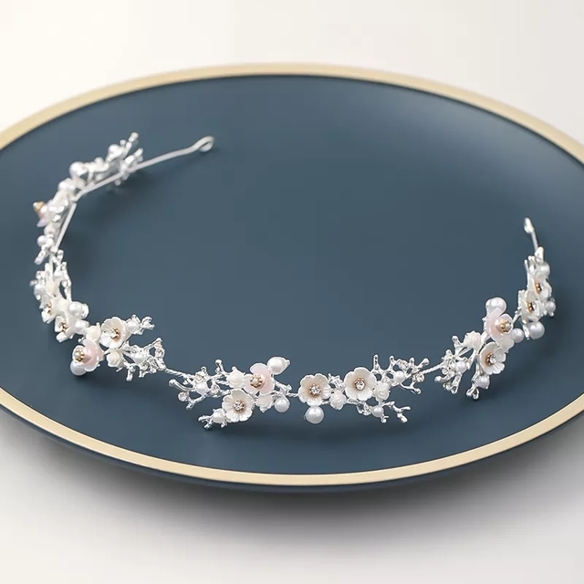 Arranjo Grinalda Floral Boho Prata ou Dourado