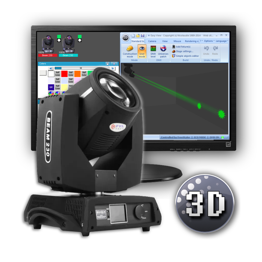 Librería de Magic 3D P/ Beam 230 de FYL