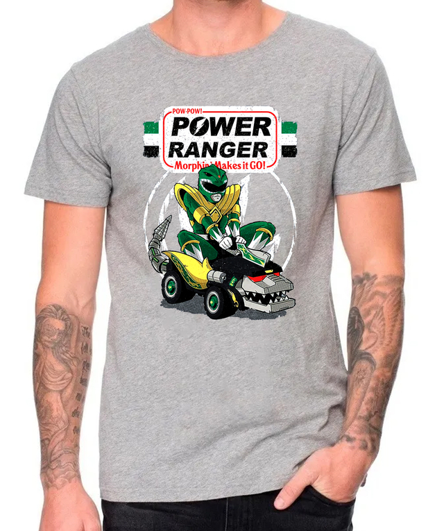 1019 - Power Rangers Toy Green Ranger Tommy Gris