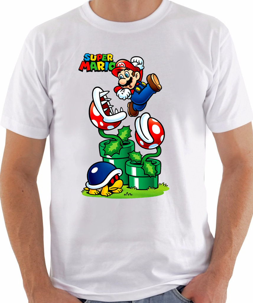 1052 - SUPER MARIO BLANCO - Comprar en Minos Remeras