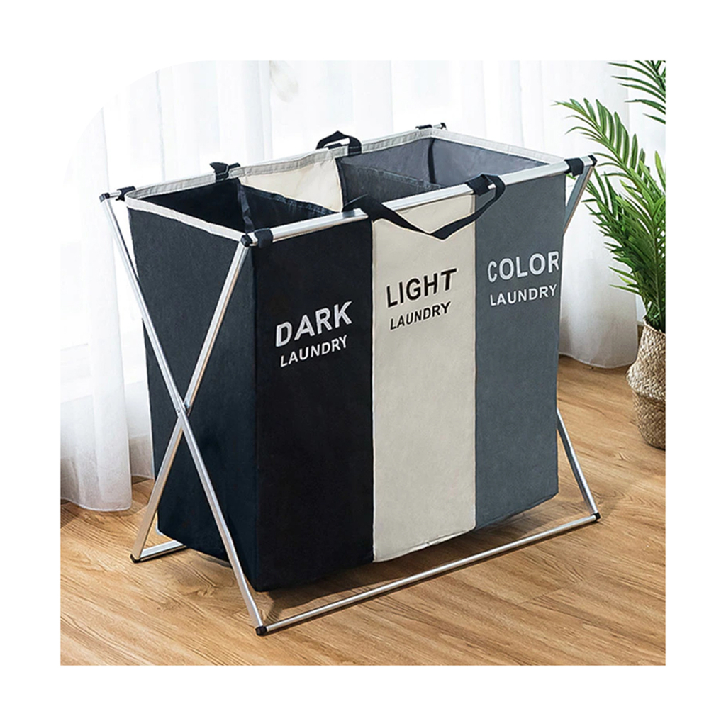 CESTO PARA ROPA DE 3 DIVISIONES - Comprar en Rel Store