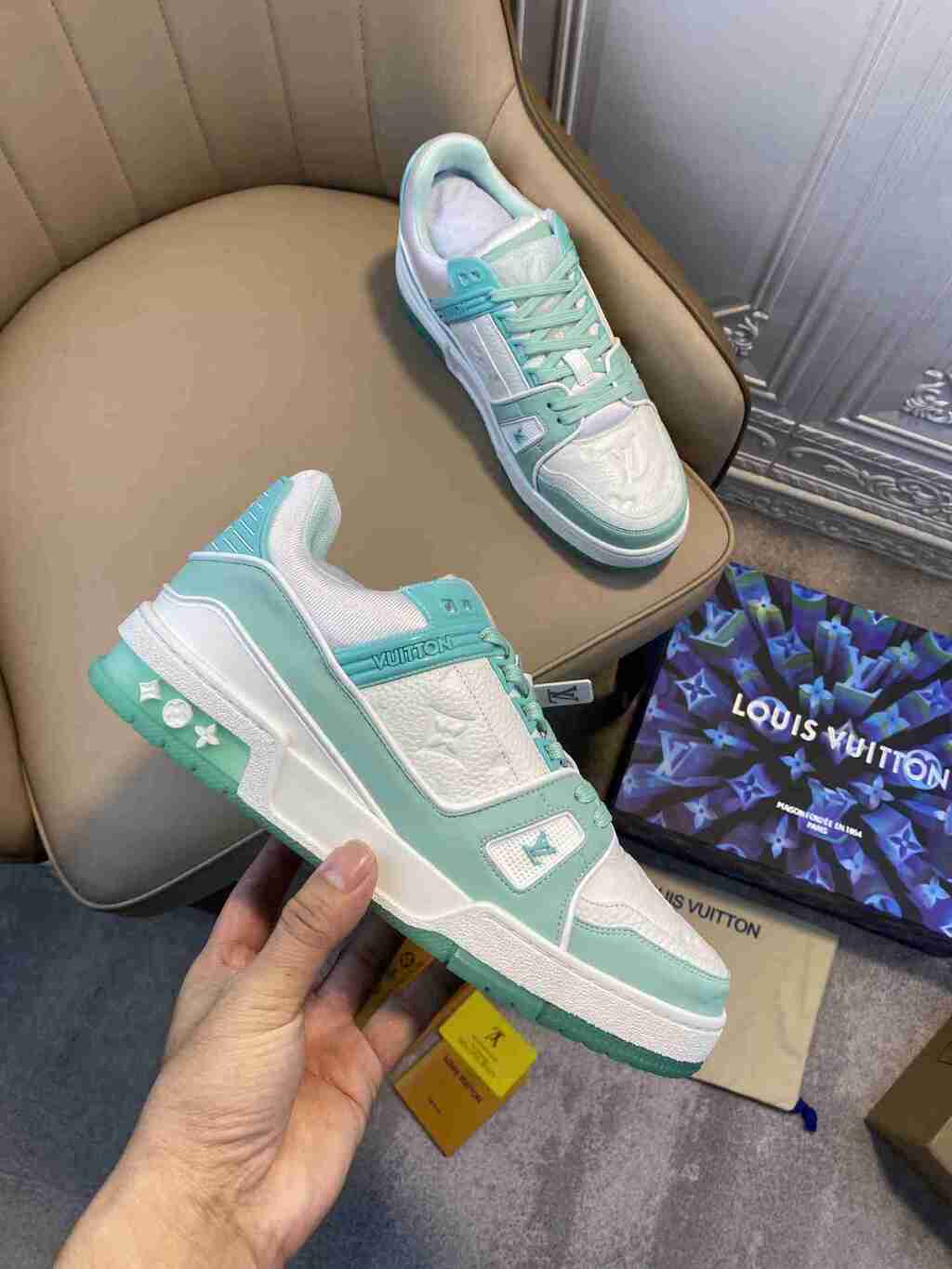 LV Trainer Green White - Comprar em B&F Store Sneakers