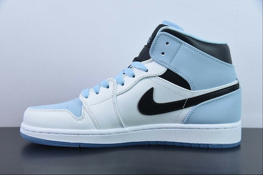 Jordan 1 Mid SE Ice Blue White Black Blue