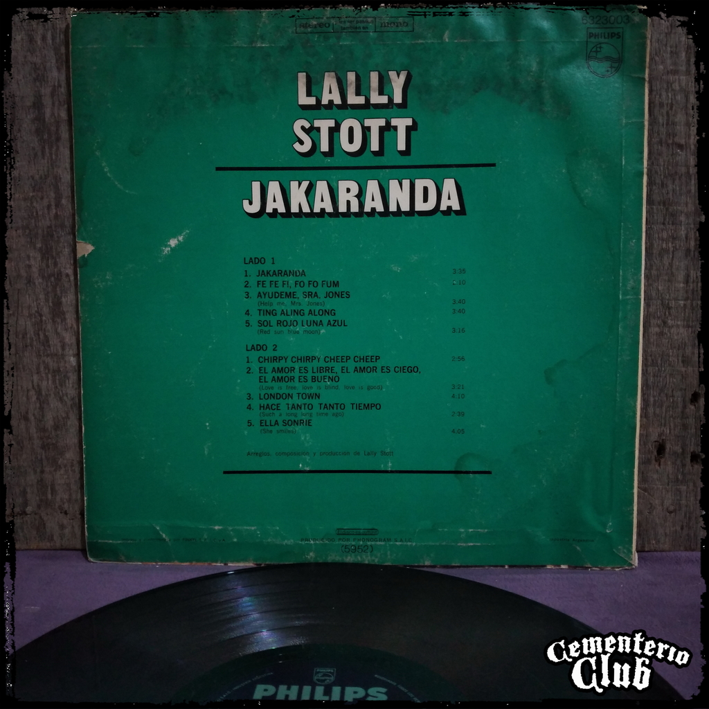 LALLY STOTT - Chirpy Chirpy, Cheep Cheep - Ed ARG 1974 Vinilo / LP