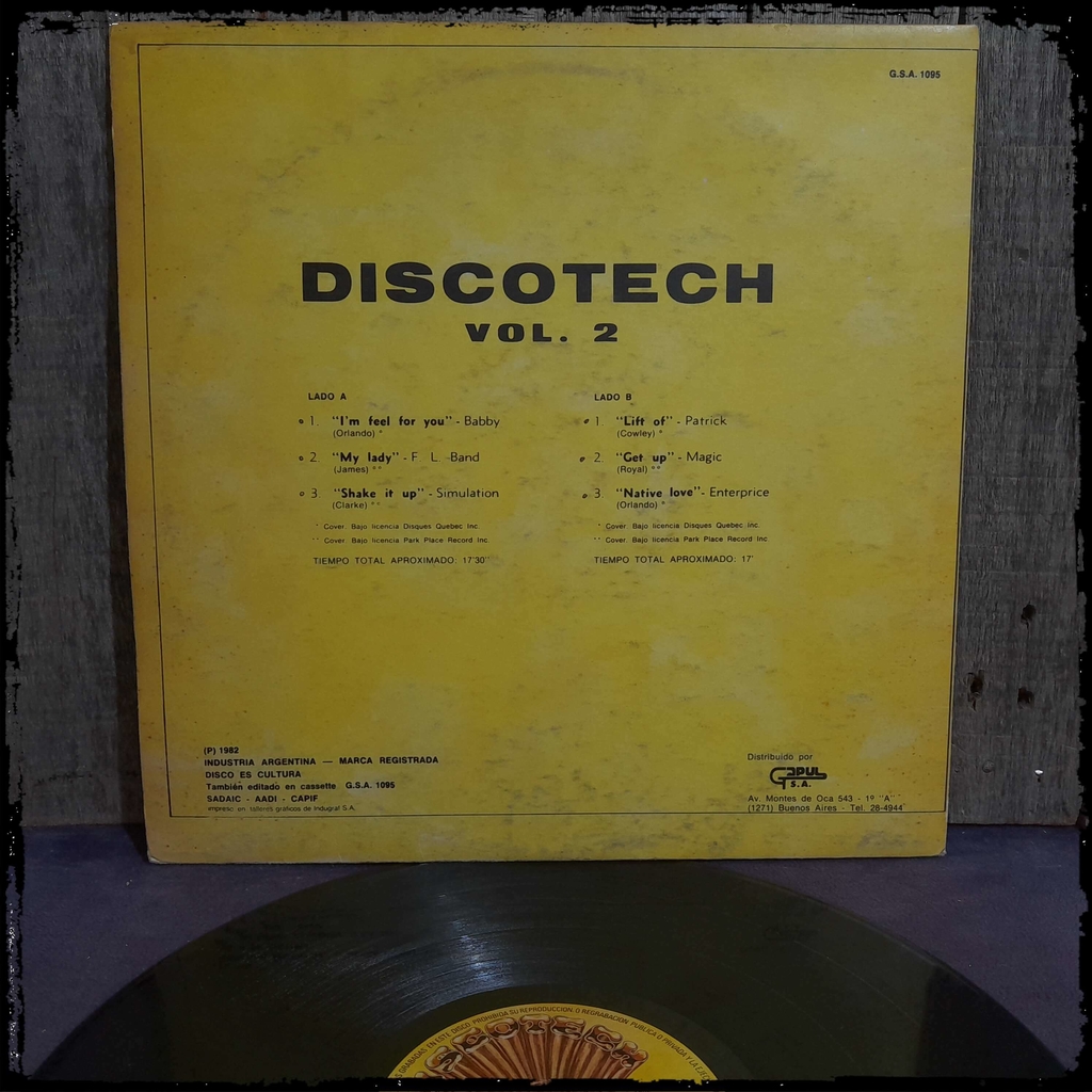 Gapul - Discotech Vol 2 - Ed ARG 1982 Vinilo / LP