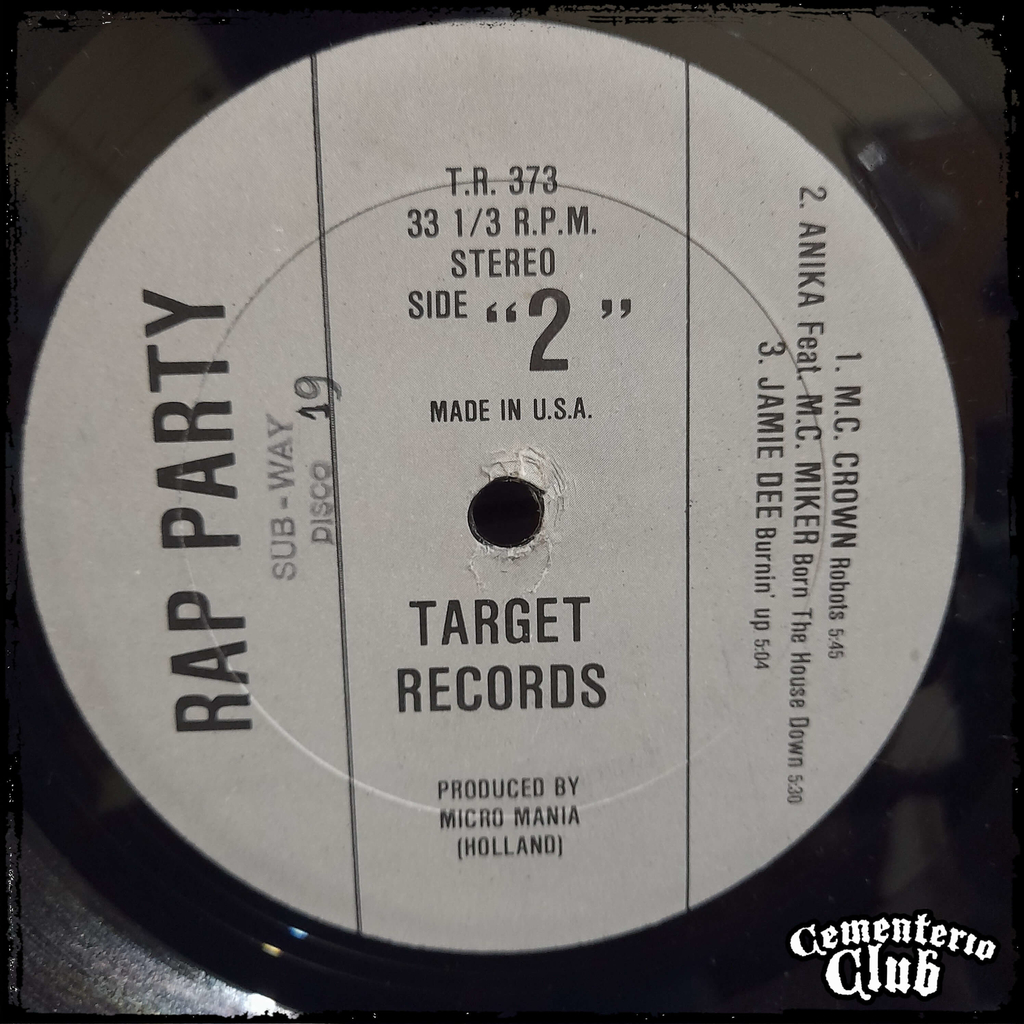 Compilado Target Records - Rap Party - Ed USA Vinilo / LP