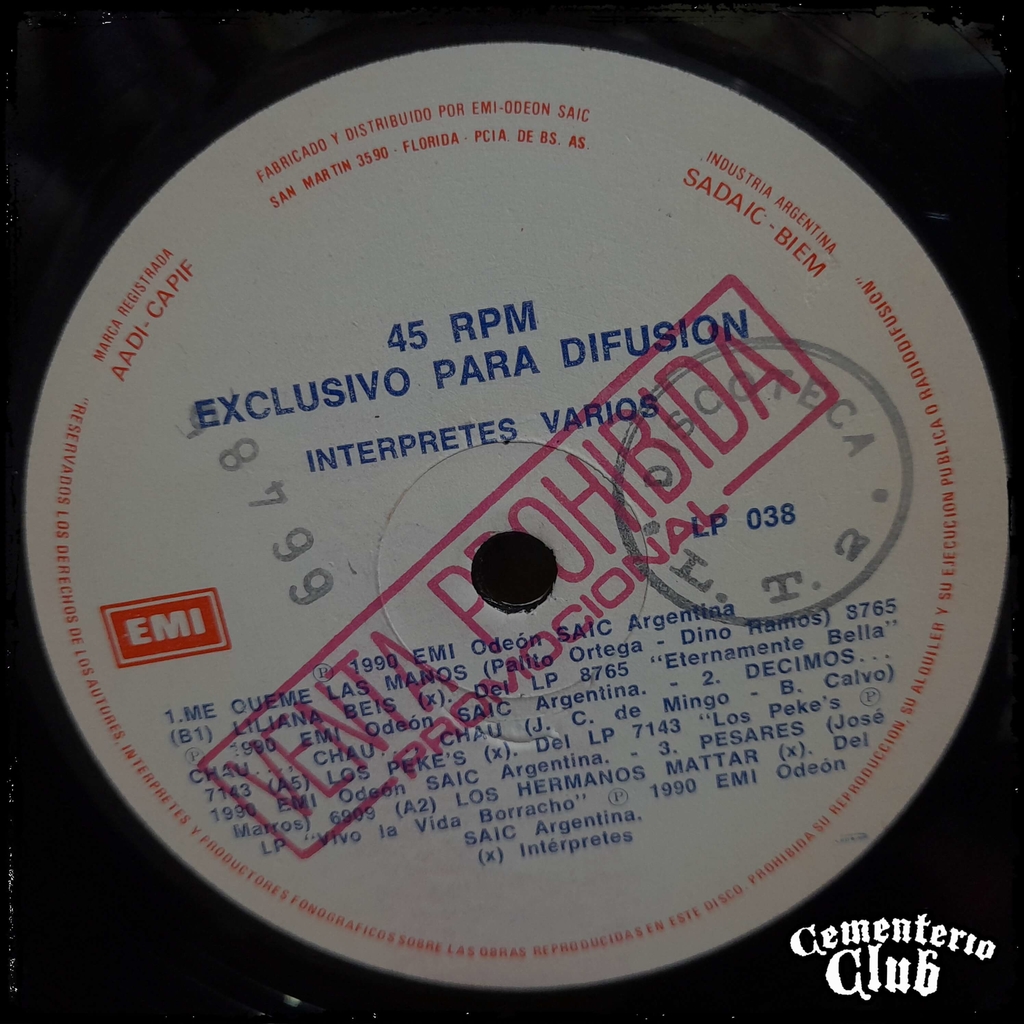 COMPILADO - Emi - Lp 038 - Ed ARG 1990 Vinilo / LP