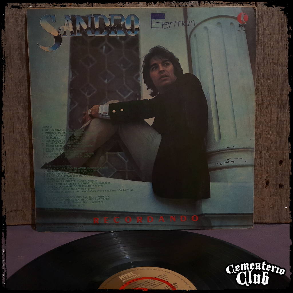 SANDRO - Recordando 18 Exitos Originales - Ed ARG 1981 Vinilo / LP