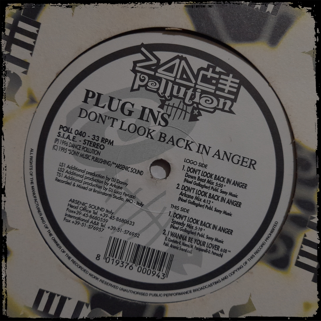 PLUG INS - Don'T Look Back In Anger - Ed ITA 1996 Vinilo / Maxi