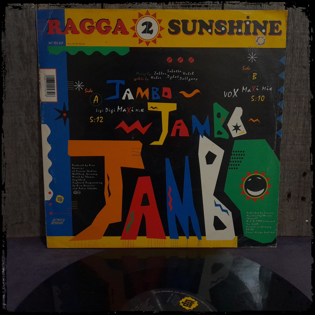 RAGGA 2 SUNSHINE - Jambo, Jambo, Jambo - Ed GER 1994 Vinilo / Maxi