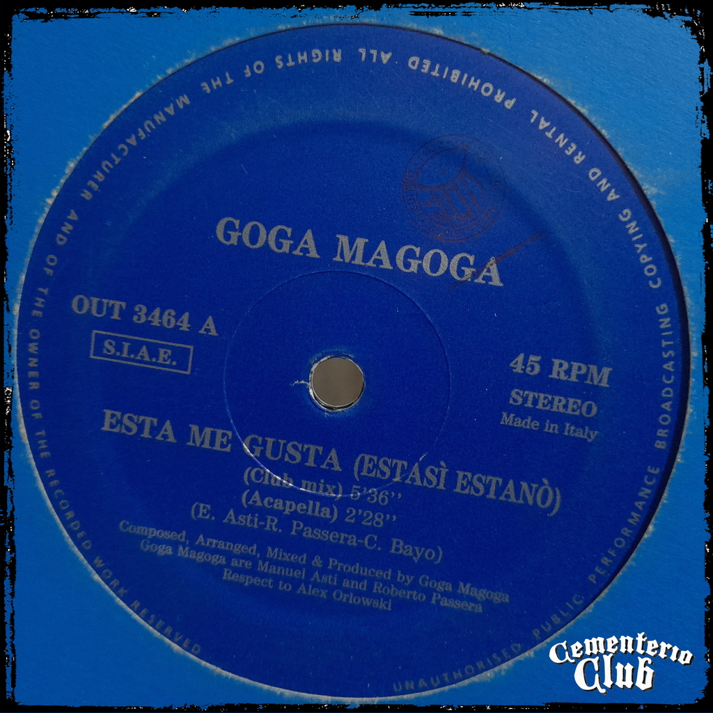 GOGA MAGOGA - Esta Me Gusta - Estasi Estano - Ed ITA 1991 Vinilo / Maxi
