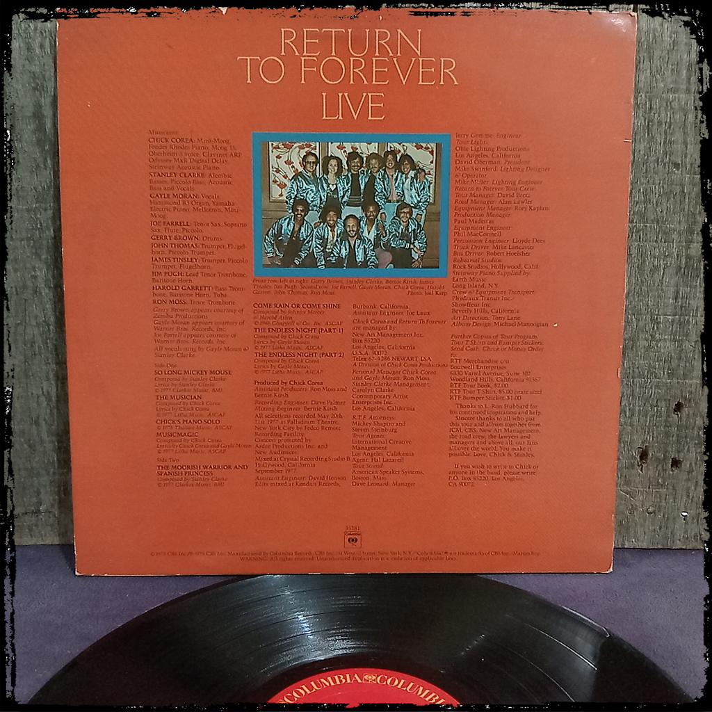RETURN TO FOREVER - Live - Ed USA 1978 Vinilo / LP