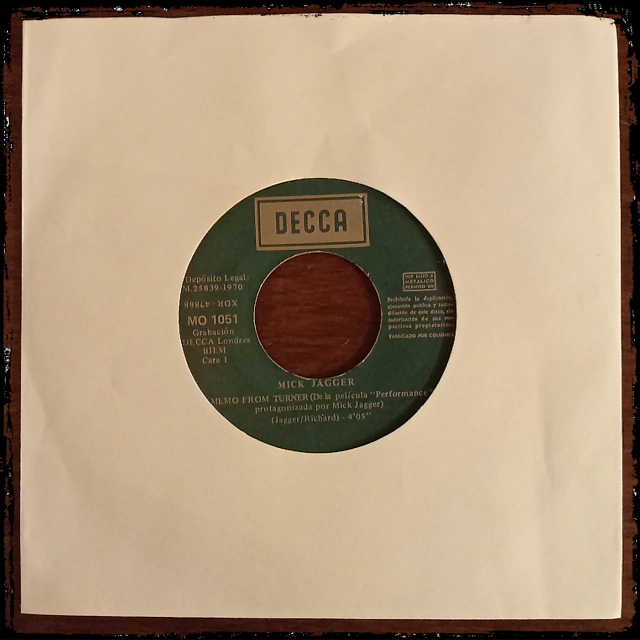 MICK JAGGER - PERFORMANCE SOUNDTRACK - Memo From Turner - Ed ESP 1970 ...