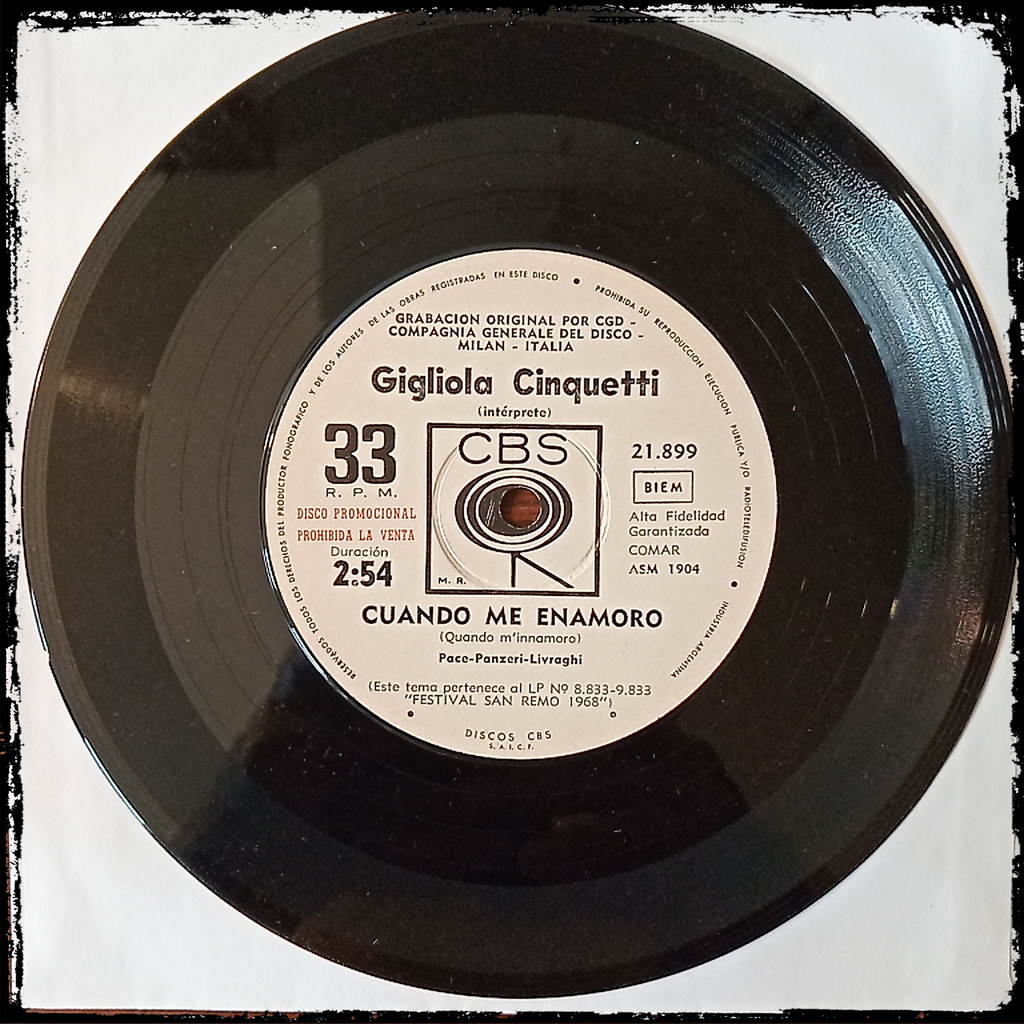 GIGLIOLA CINQUETTI - Cuando Me Enamoro = Quando M´Innamoro - Ed ARG ...