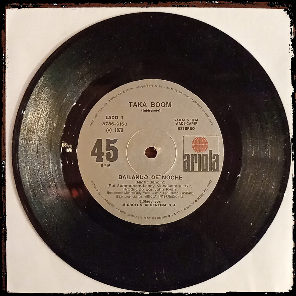 TAKA BOOM - Bailando De Noche = Night Dancin´ - Ed ARG 1979 Vinilo / Single