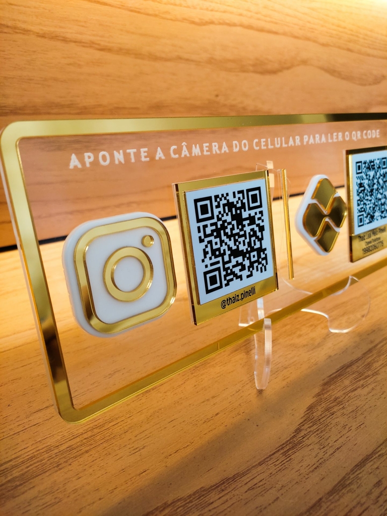 Placa Qr Code Personalizada em Acrilico