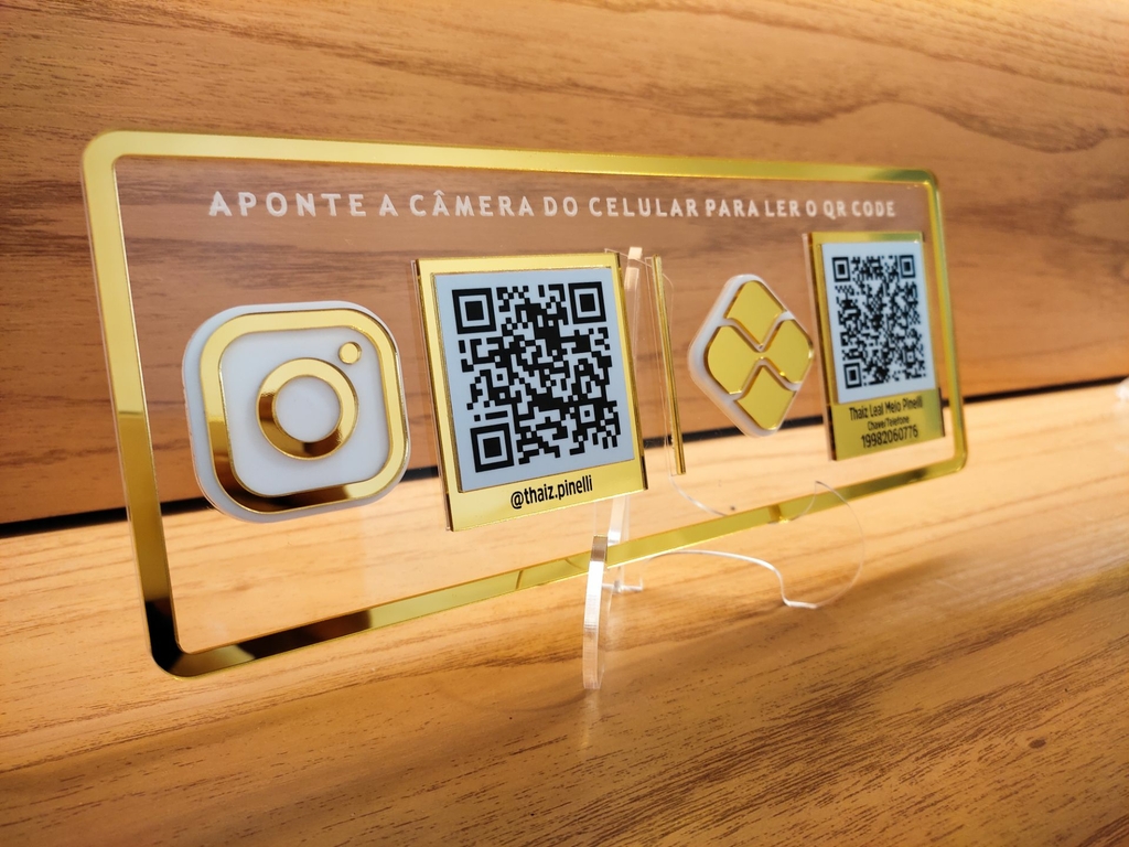 Placa Qr Code Personalizada em Acrilico