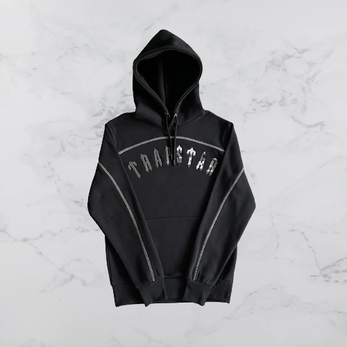 Conjunto Trapstar Irongate Chenille Arch "Preto/Cinza"