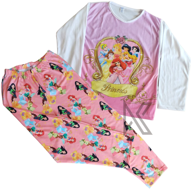 Pijama Animado Niño Largo "Princesas"