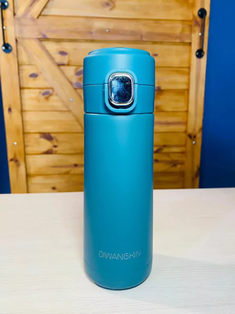 Botella térmica con sensor de temperatura 430 ml Azul