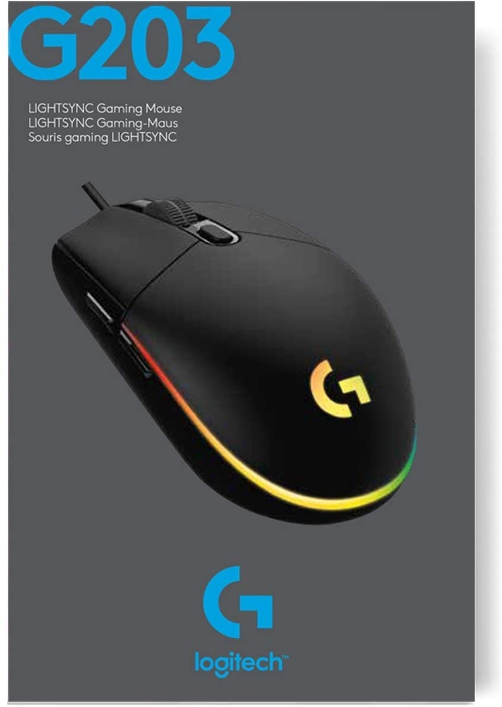 Mouse Logitech G203 Rgb 8000 Dpi - Focus Technology