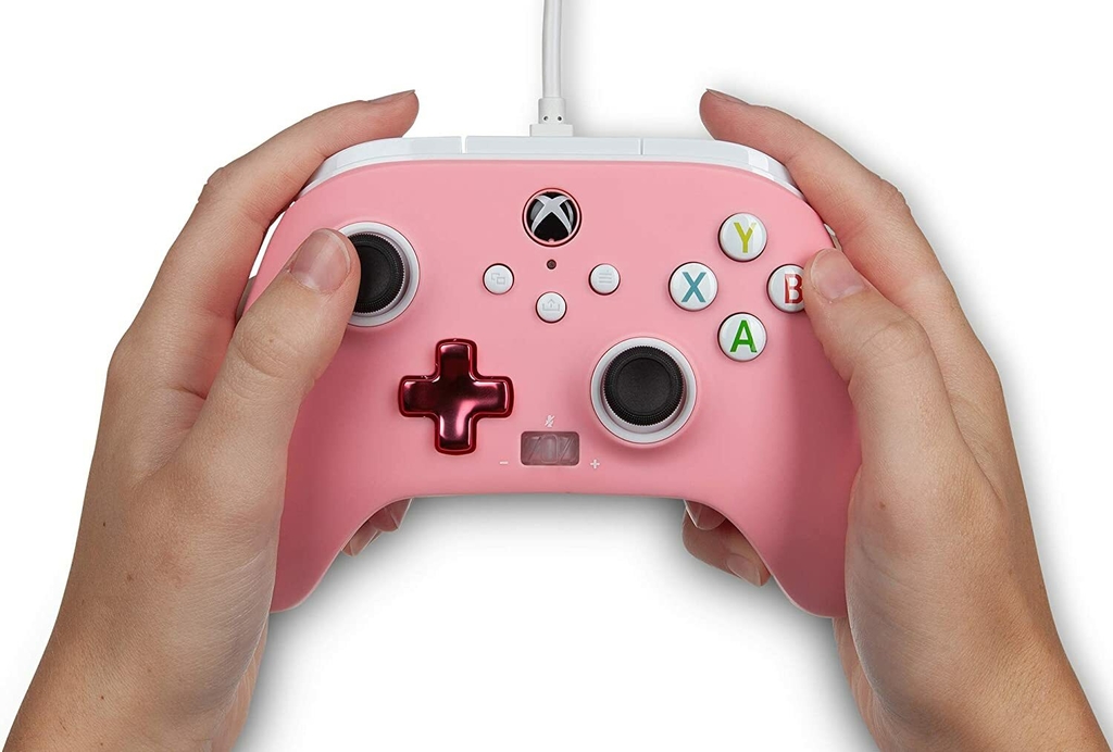 Control Powera alámbrico rojo para Xbox One & Series X|S Rosa