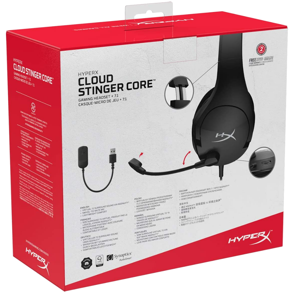 Audífonos gamer HyperX Cloud Stinger Core 7.1 negro